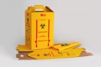 CUTII PENTRU INCINERARE CU SAC PERICOL BIOLOGIC | Produse medicale