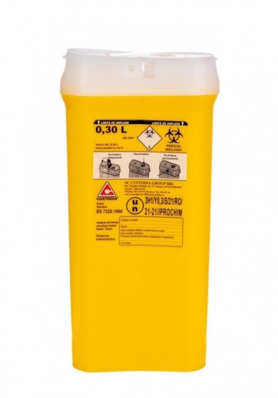 Recipient plastic pentru deseuri intepatoare taietoare - 0.3 litri ...