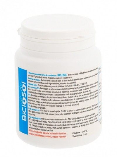 Biclosol - dezinfectant clorigen efervescent - 60 tablete | Produse ...