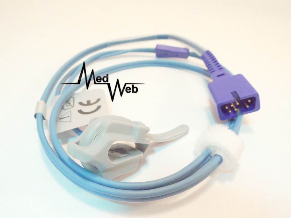 Cablu complet senzor spo2 / pulsoximetru (din 2 buc) pt monitor Mindray ...